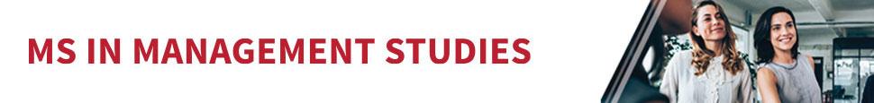MS in Management Studies | Masters Programs Office